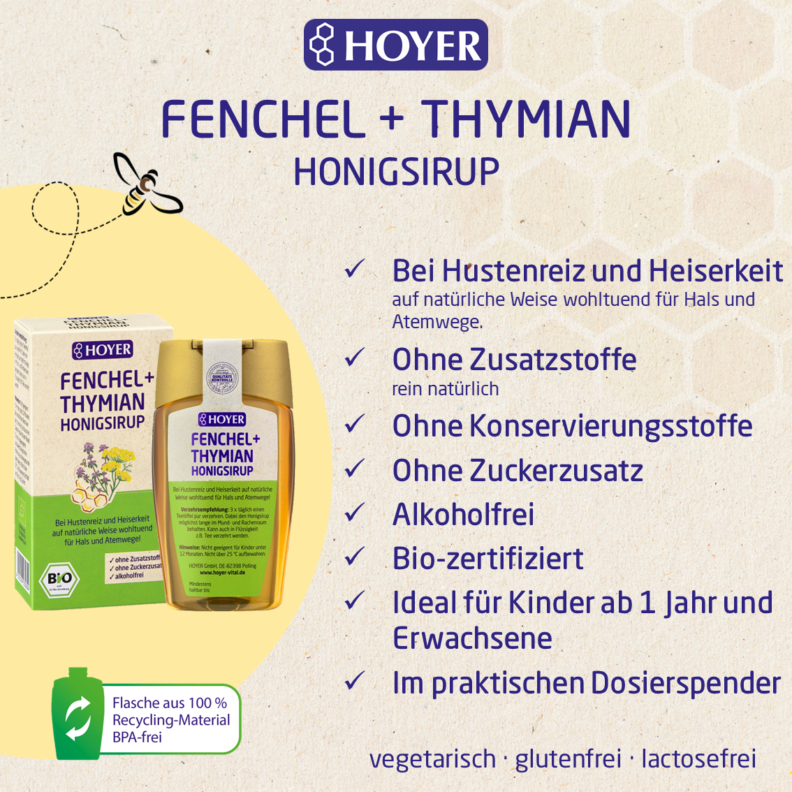 Fenchel + Thymian Honigsirup – hoyer-honig.de